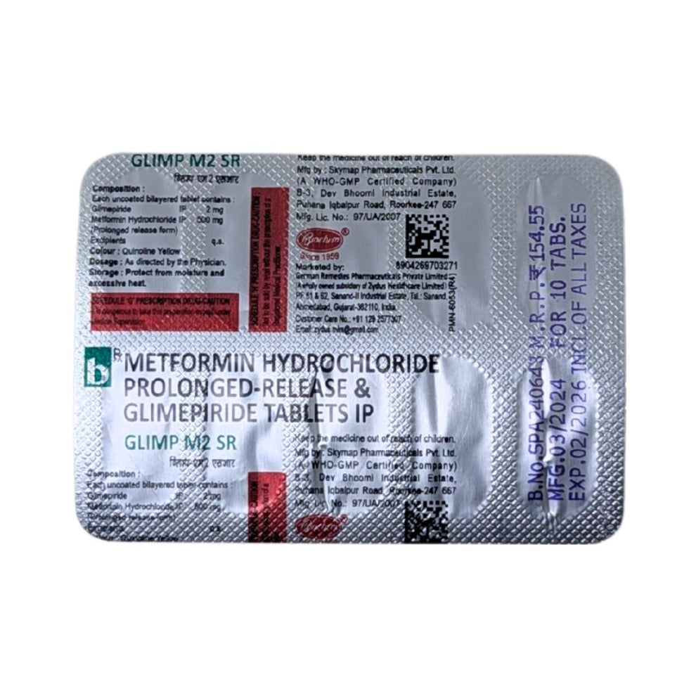 GLIMP M2 SR TAB – Generic for GLITARAY M 2 mg/500 mg | GLIMGOLD MF 2/5 ...