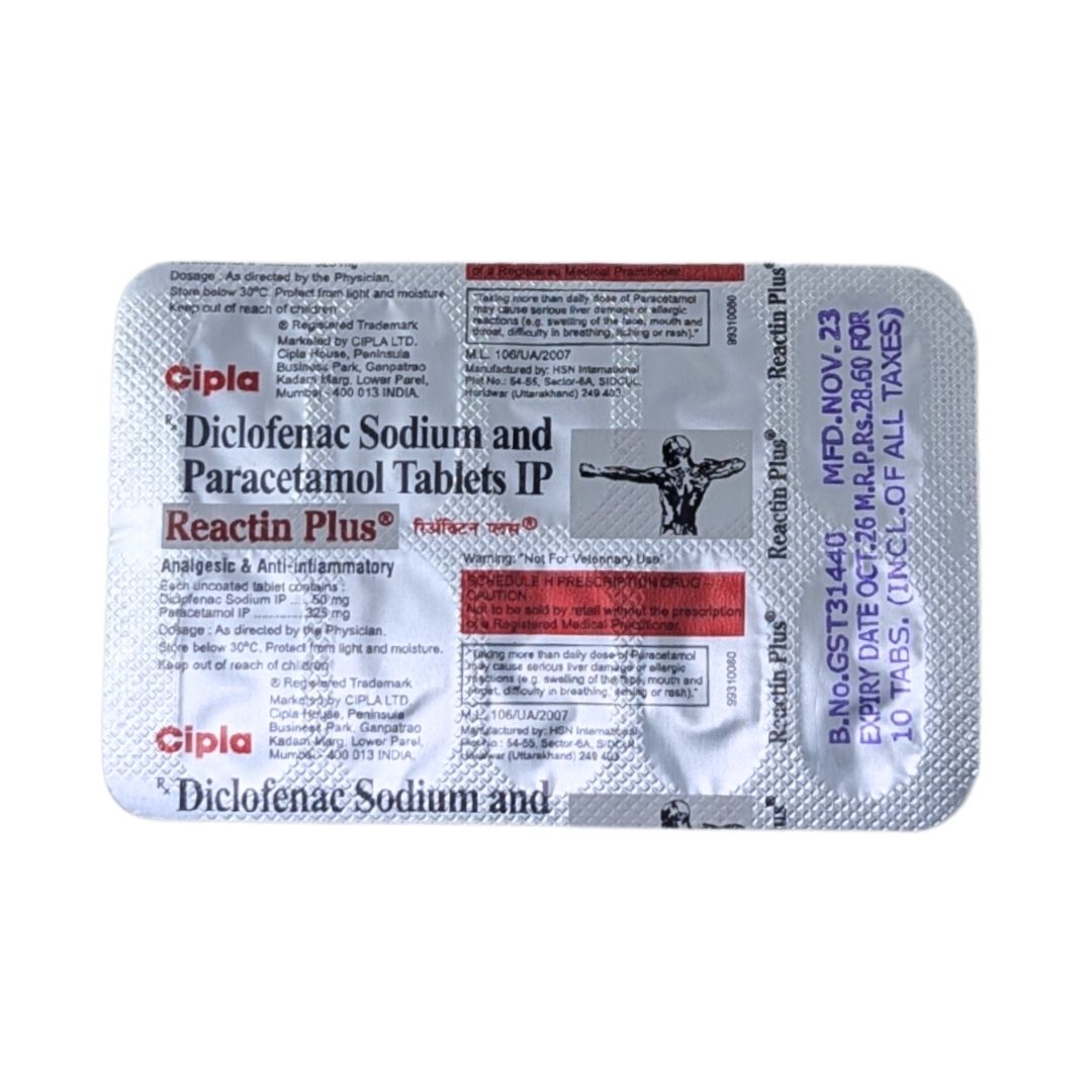 REACTIN PLUS TABS – Bharat Vikas Parishad Charitable Trust