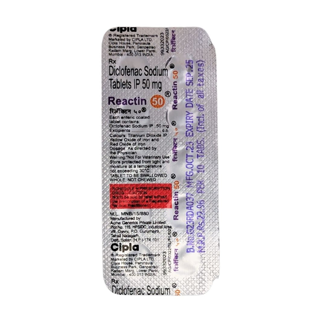 REACTIN 50 MG TAB – Bharat Vikas Parishad Charitable Trust